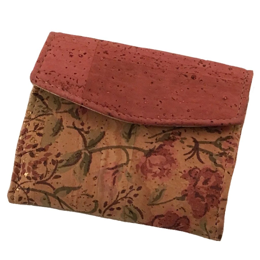 Art For The Cure Cork Floral Mini Wallet | Ethical Vegan Cork Wallets ...
